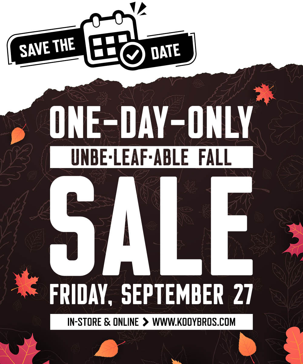 Kooy Brothers One Day Sale - September 27, 2024 – Kooy Brothers Lawn ...