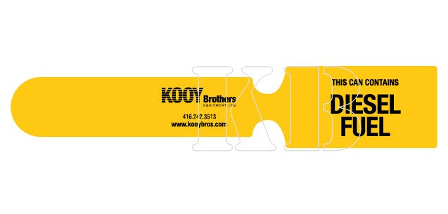 Diesel Fuel Can Tag – Kooy Brothers Lawn Equipment